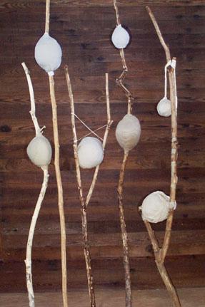 Conceptualist Dot Com: Stick-Sculpture Gallery: Standing Cacoons
